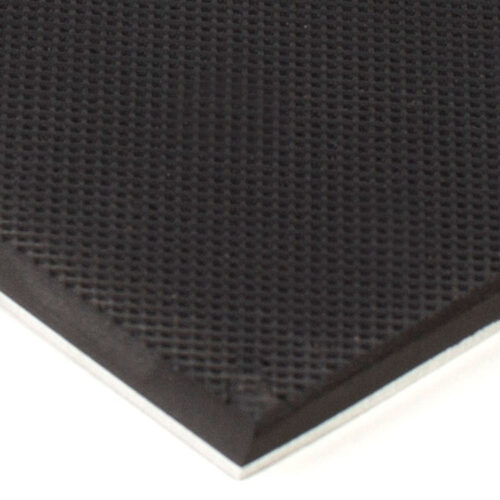 6” x 12” PFA Gripper Pad: Knurled 60 Durometer NBR Rubber Pad with ...