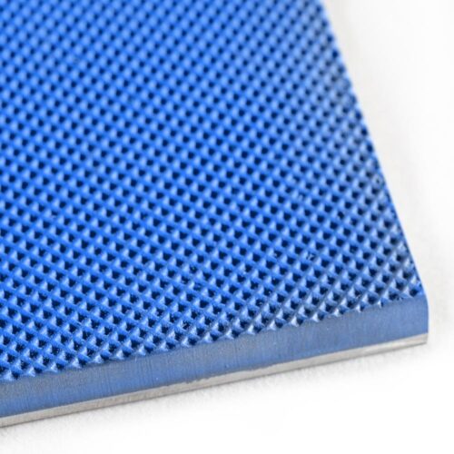 6" x 12" PFA Gripper Pad: Knurled 50 Durometer Silicone (SI-Blue ...